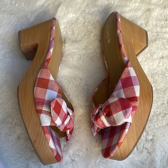 J. Crew | Shoes | J Crew Plaid Clog Mules | Poshmark
